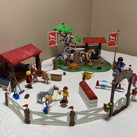Playmobil | Toys | Pony Stables Box Playset 766 Complete Playmobil ...